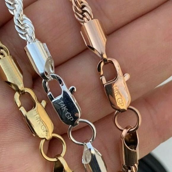 Accessories | Yellow Gold Ss Rope Chain 6mm 3 Brand New | Poshmark